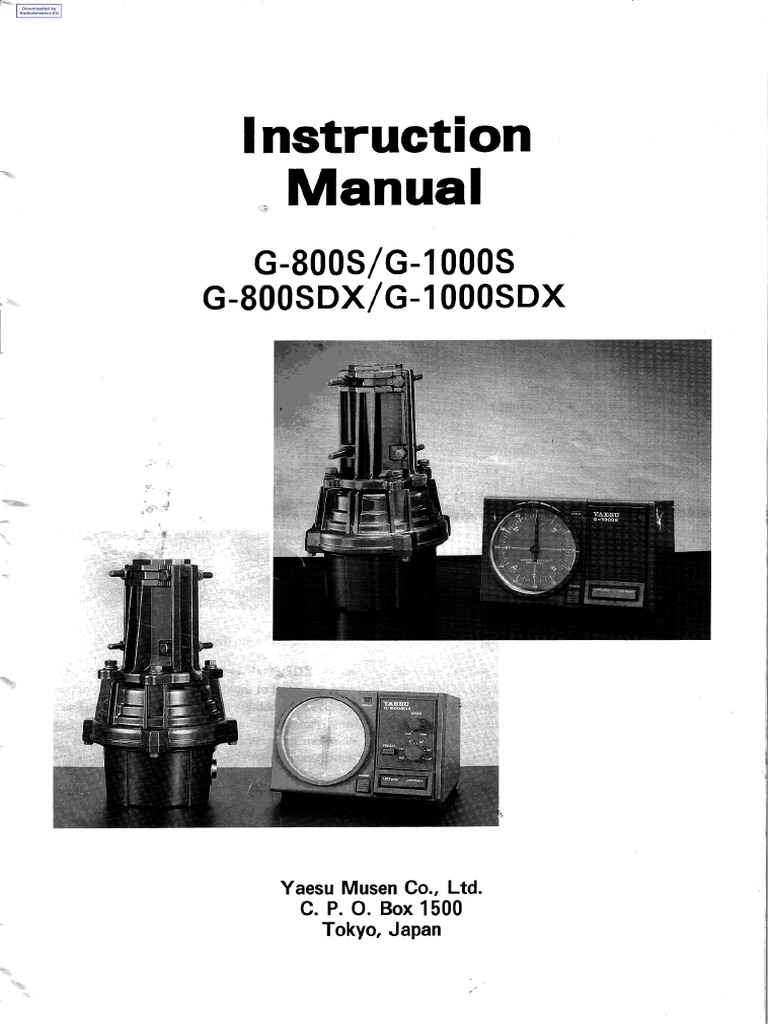 Yaesu G-800S G-800SDX G-1000S SDX User PDF | PDF