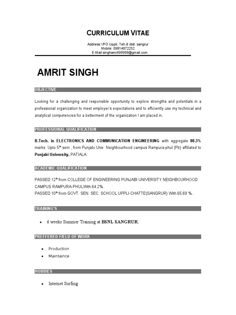 Amrit Resume | PDF | Human Nature | Communication