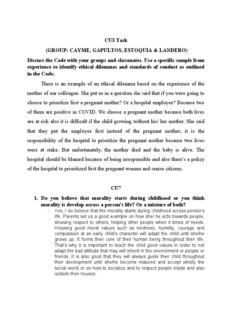 CU 3, 7-10 BIOETHICS (Group and Individual) | PDF | Confidentiality ...