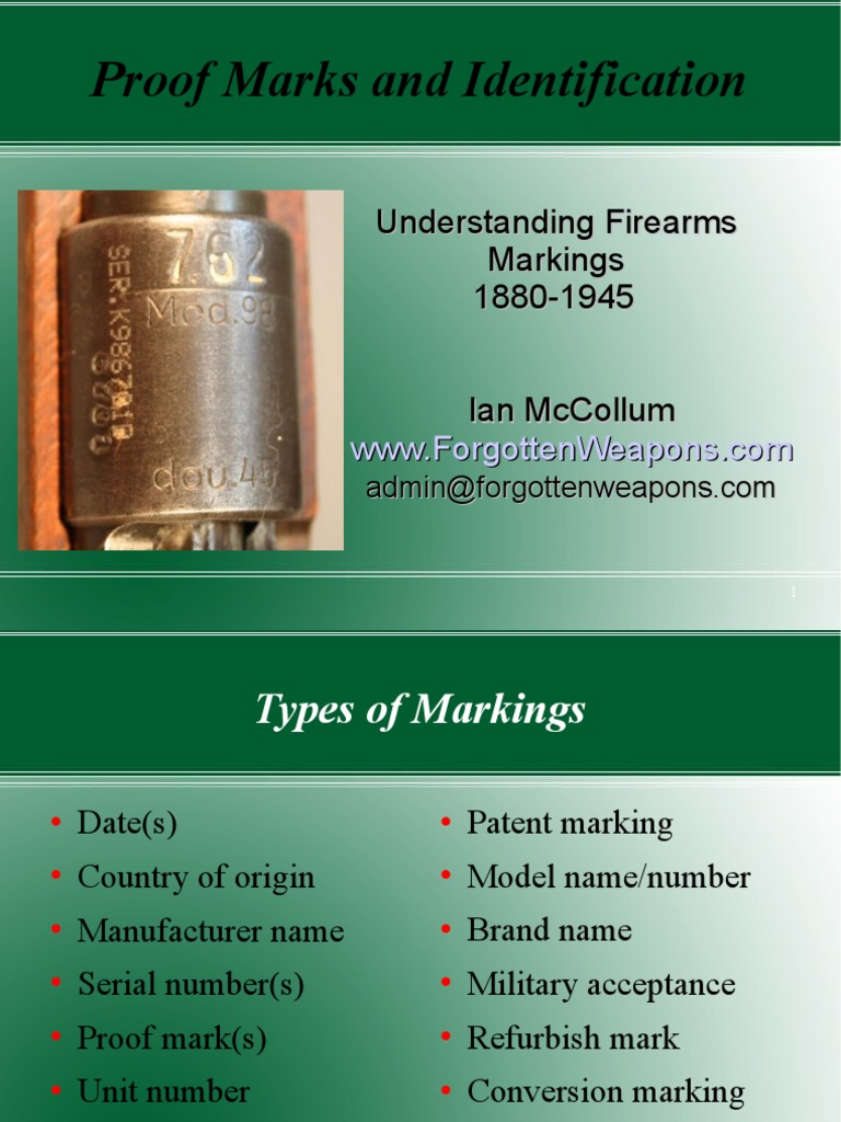 Proof Marks and Identification: Understanding Firearms Markings 1880 ...