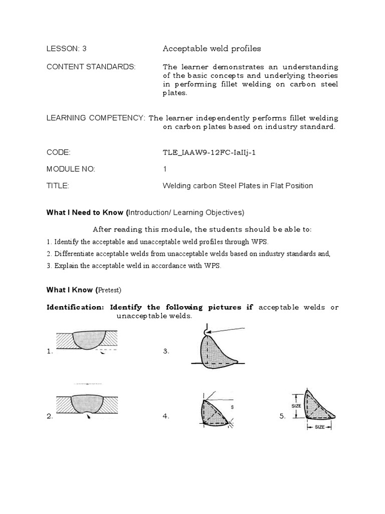 Acceptable Weld Profiles: What I Need To Know (Introduction/ Learning ...