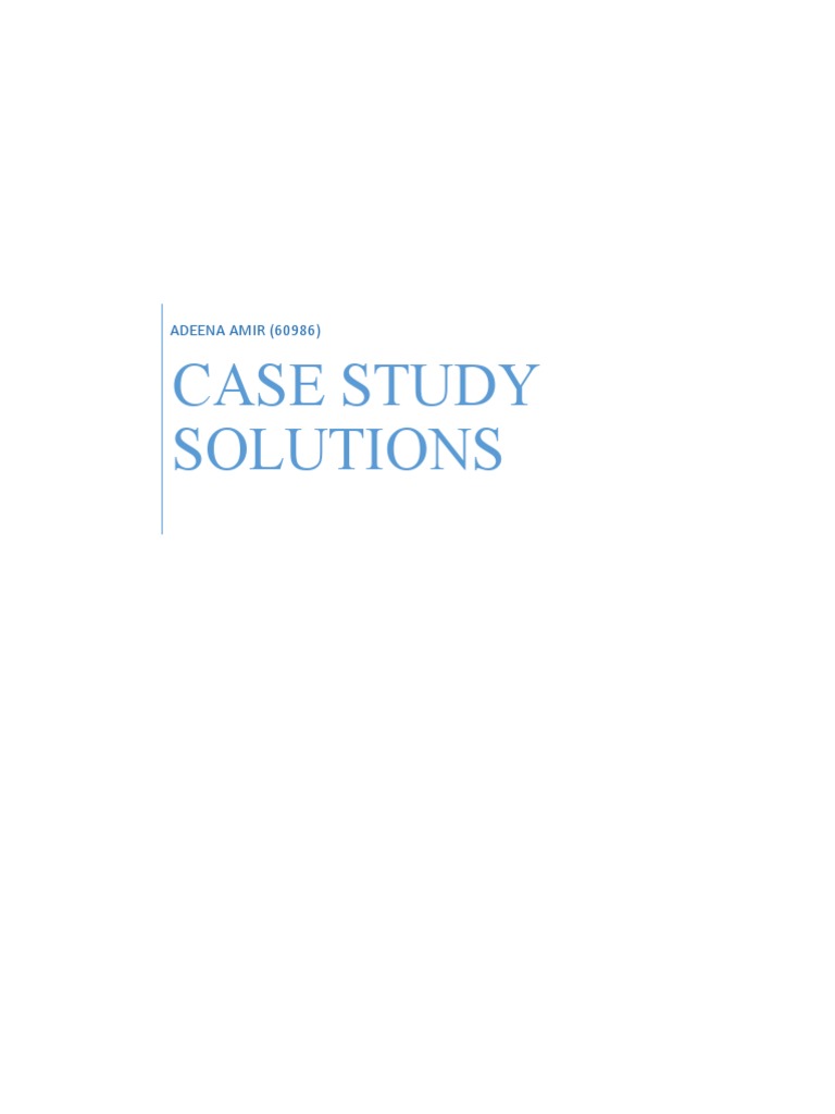 Case Study Solutions | PDF | Price Discrimination | Pricing