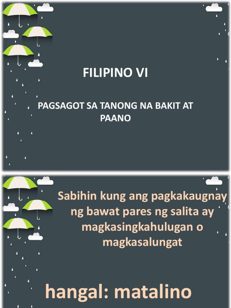 Nasasagot Ang Tanong Na Bakit at Paano | PDF