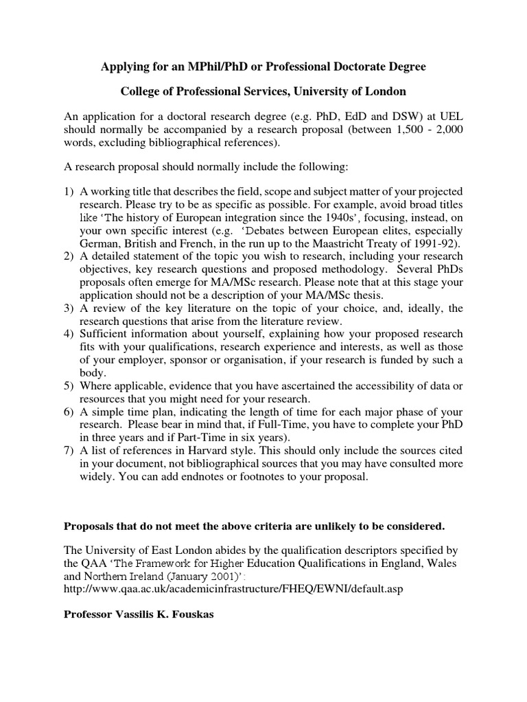 UEL How To Draft A Research Proposal 2020 | PDF