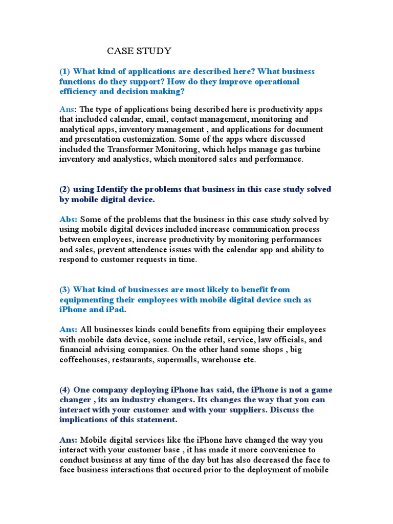 MIS Case Study Week 2 | PDF