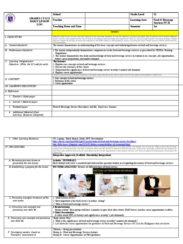 DLL FBS Part 1 | PDF | Teachers | Learning