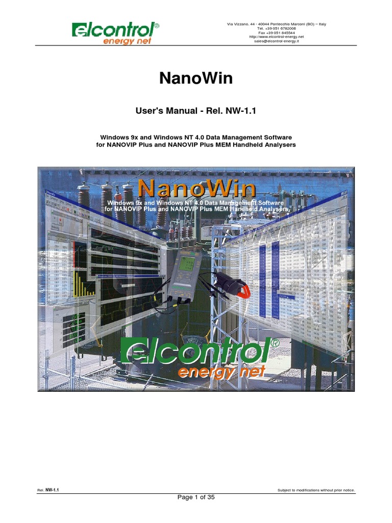 NanoWin User Manual for NANOVIP Plus | PDF | Menu (Computing ...