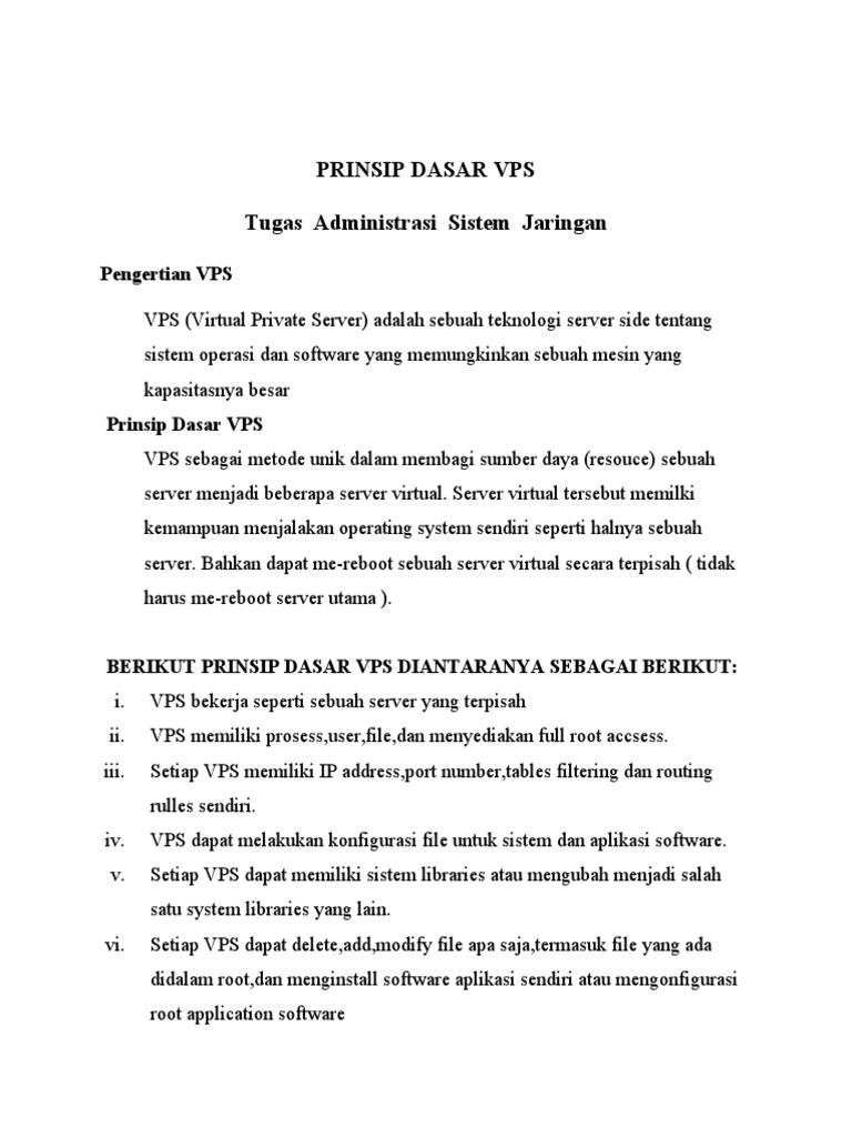 Prinsip Dasar VPS 23 | PDF