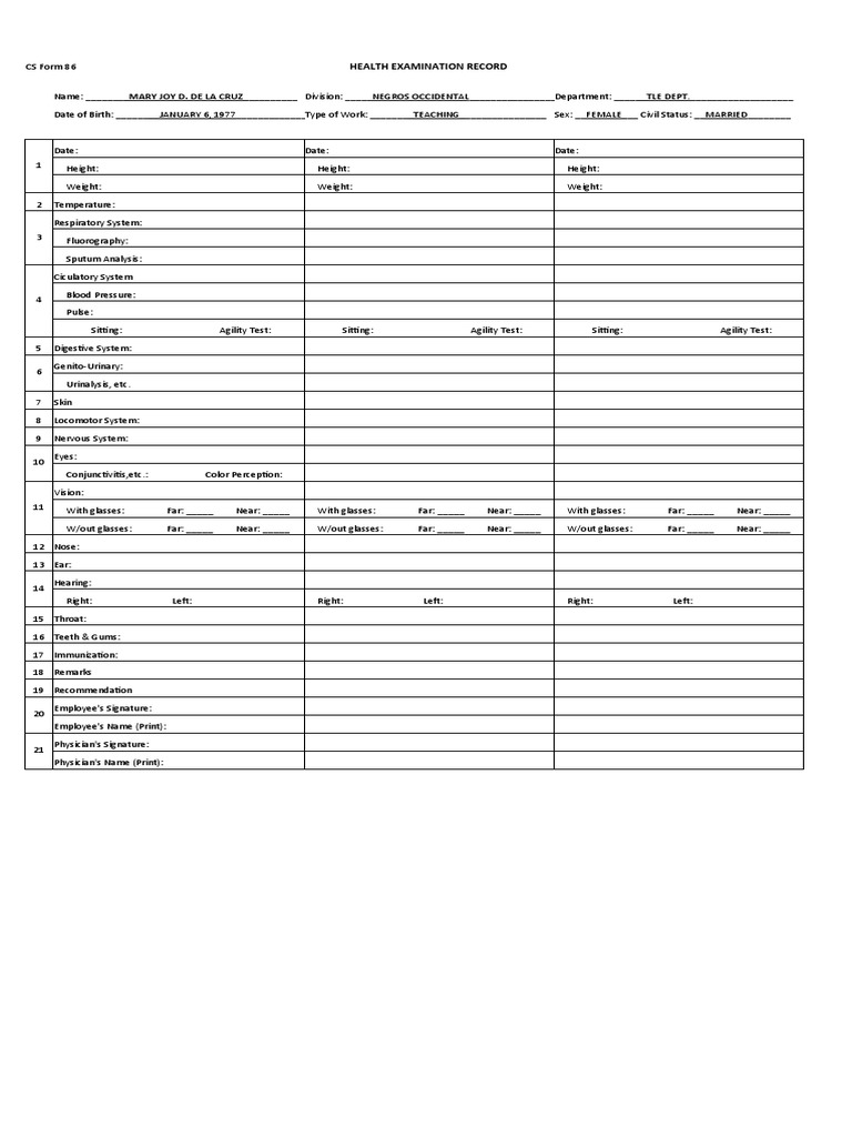 Form 86 | PDF | Cardiovascular Diseases | Hypertension