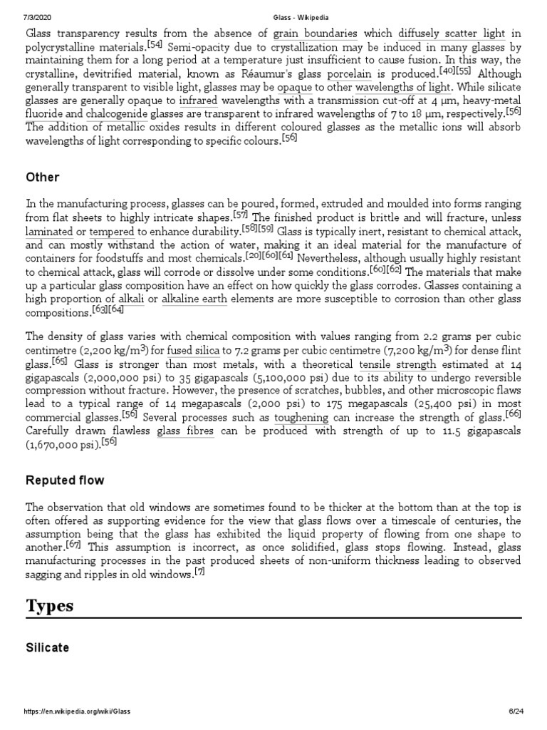 Glass - Wikipedia 6 PDF | PDF | Glasses | Corrosion
