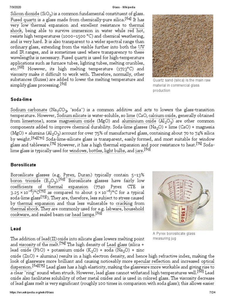 Glass - Wikipedia 7 | PDF | Glasses | Optical Materials