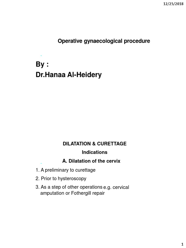 Operative Procedure | PDF | Uterus | Vagina