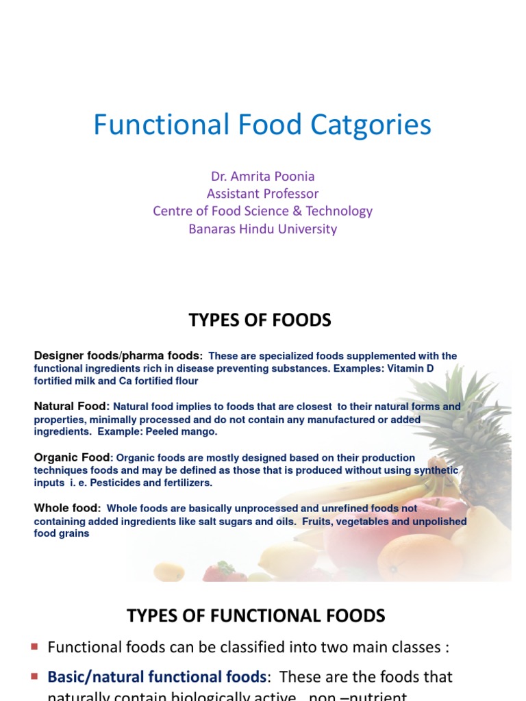Functional Food Categories Guide | PDF | Dieting | Foods