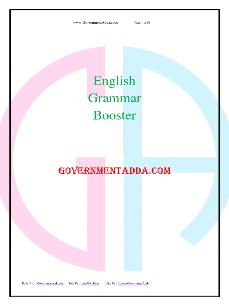 English Grammar Booster Guide | PDF | Grammar | Language Mechanics