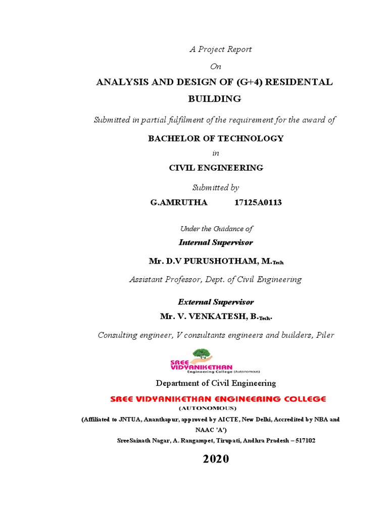 Analysis and Design of G +4 BUILDING | PDF | Auto Cad | Beam (Structure)