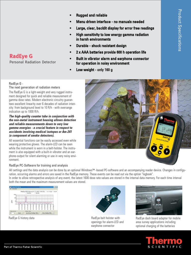 Radeye G: Personal Radiation Detector - Only 160 G | PDF | Headphones ...
