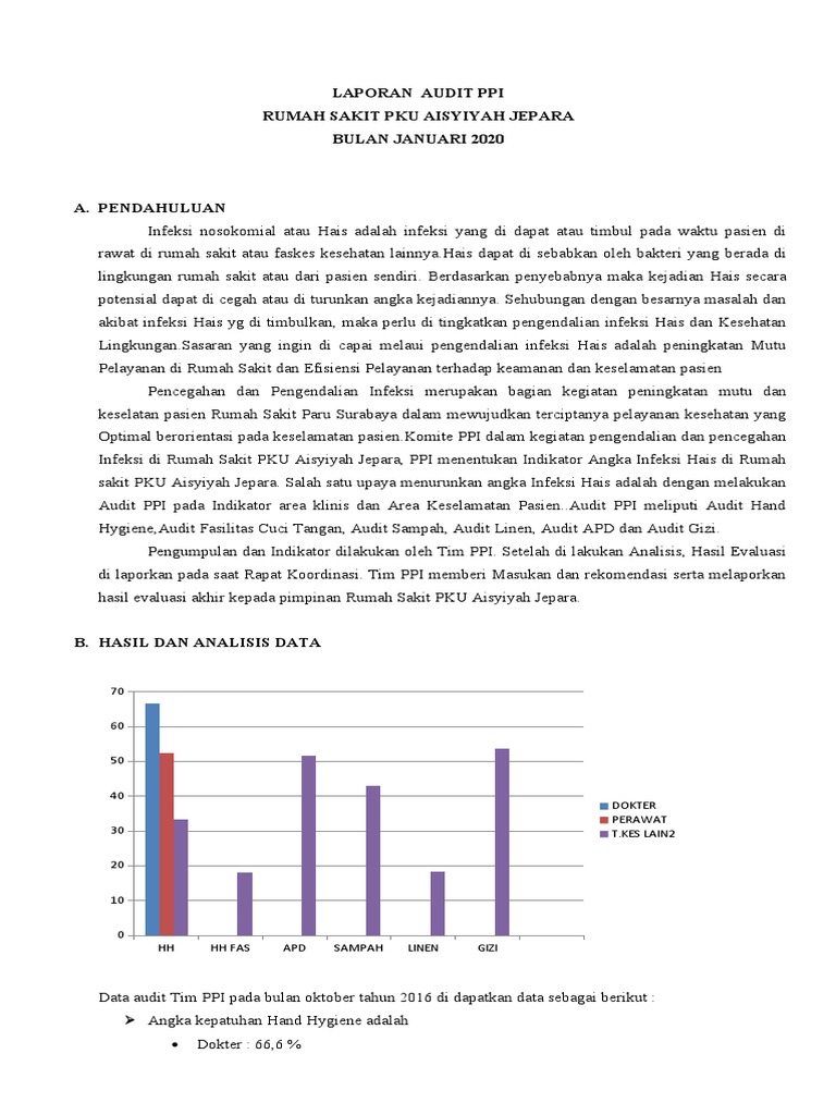 Audit PPI RS PKU Aisyiyah Jepara 2020 | PDF | Pengembangan Diri | Sains ...