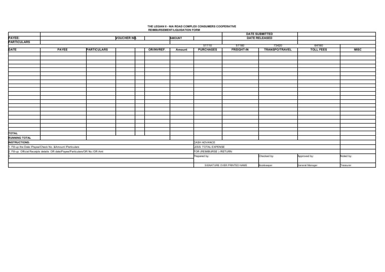 Coop Liquidation Form Template For Riso | PDF