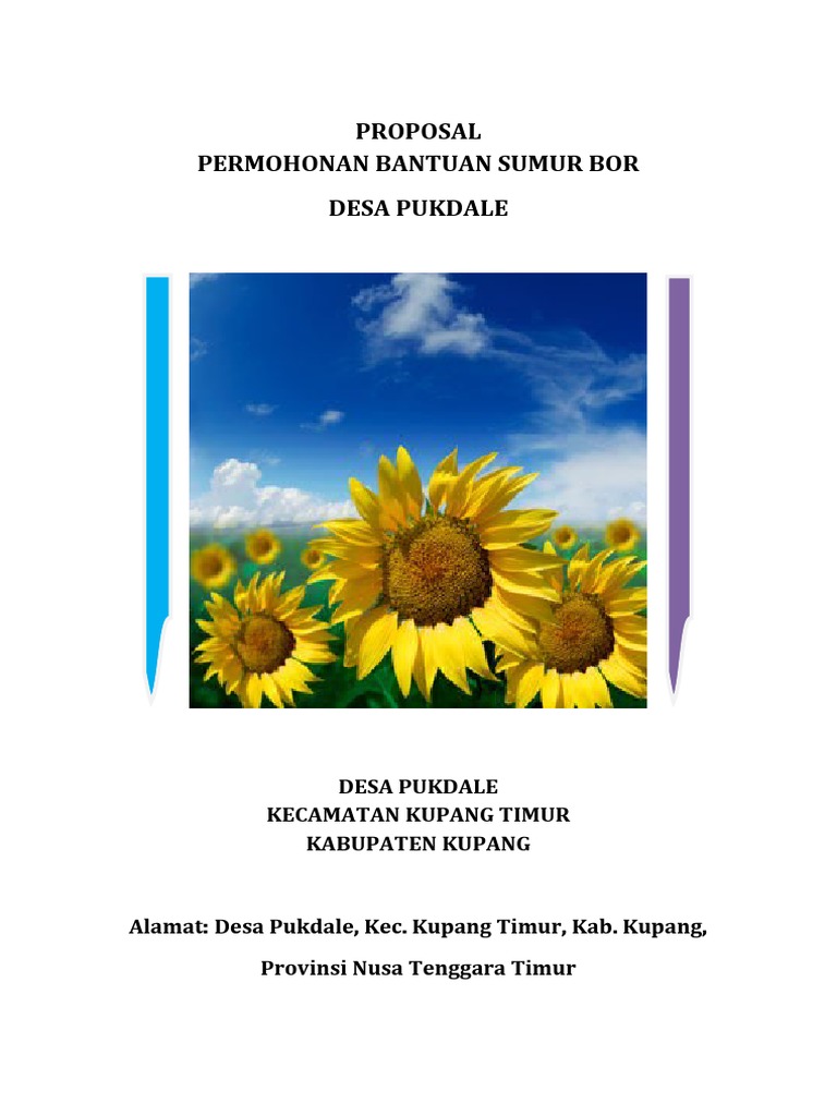 Proposal Desa Pukdale Untuk Sumur Bor | PDF