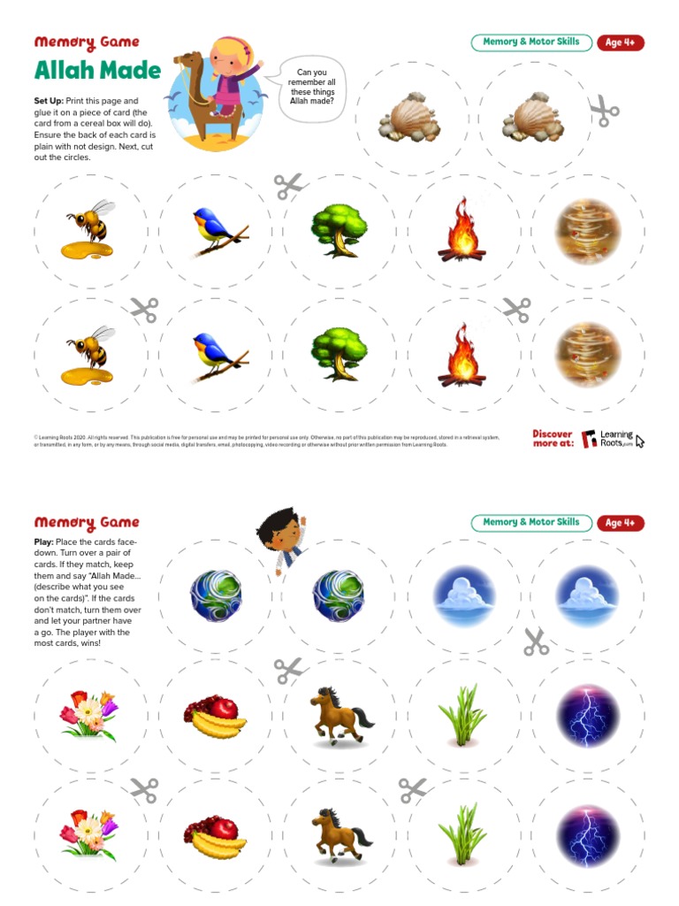 Allah Made: Memory Game | PDF