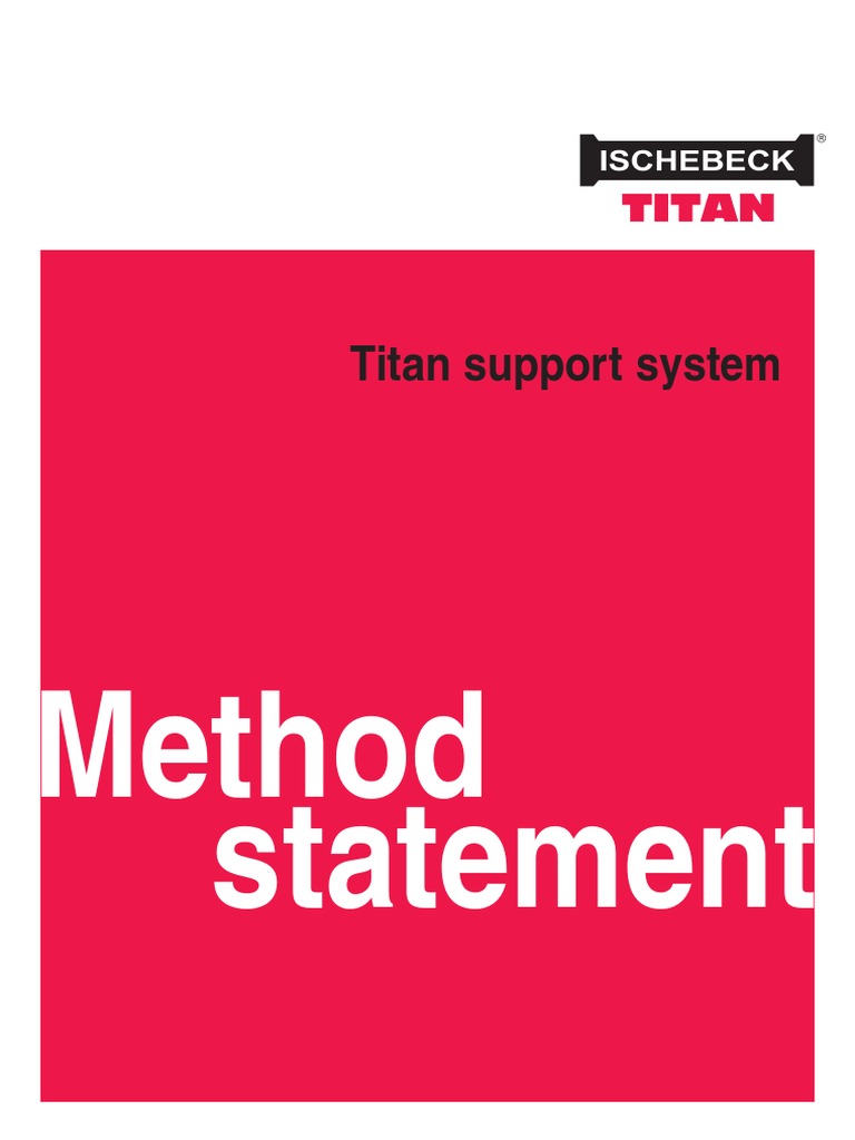 Titan Support System: Method Statement | PDF | Safety | Occupational ...