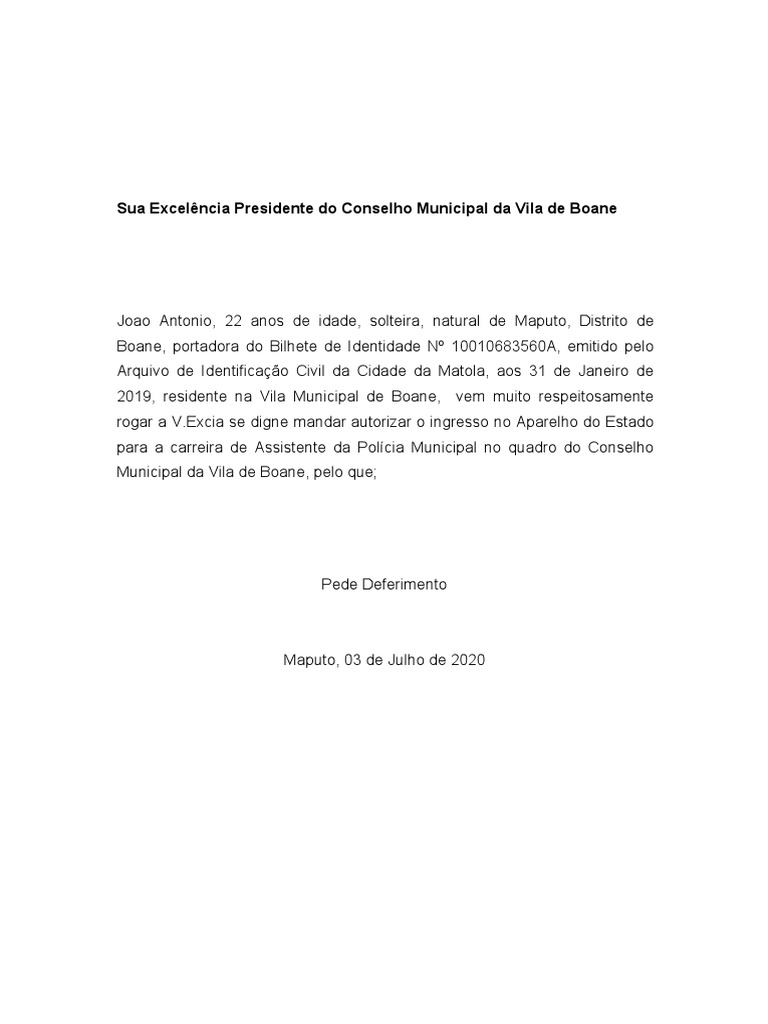 Modelo de Requerimento Requerimento PDF | PDF