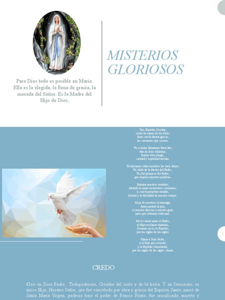 Misterios Gloriosos | PDF | María, madre de Jesús | Purgatorio
