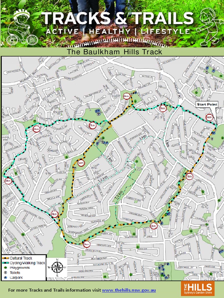 Tracks Trails - Baulkham Hills and Cultural Tracks Large Map | PDF