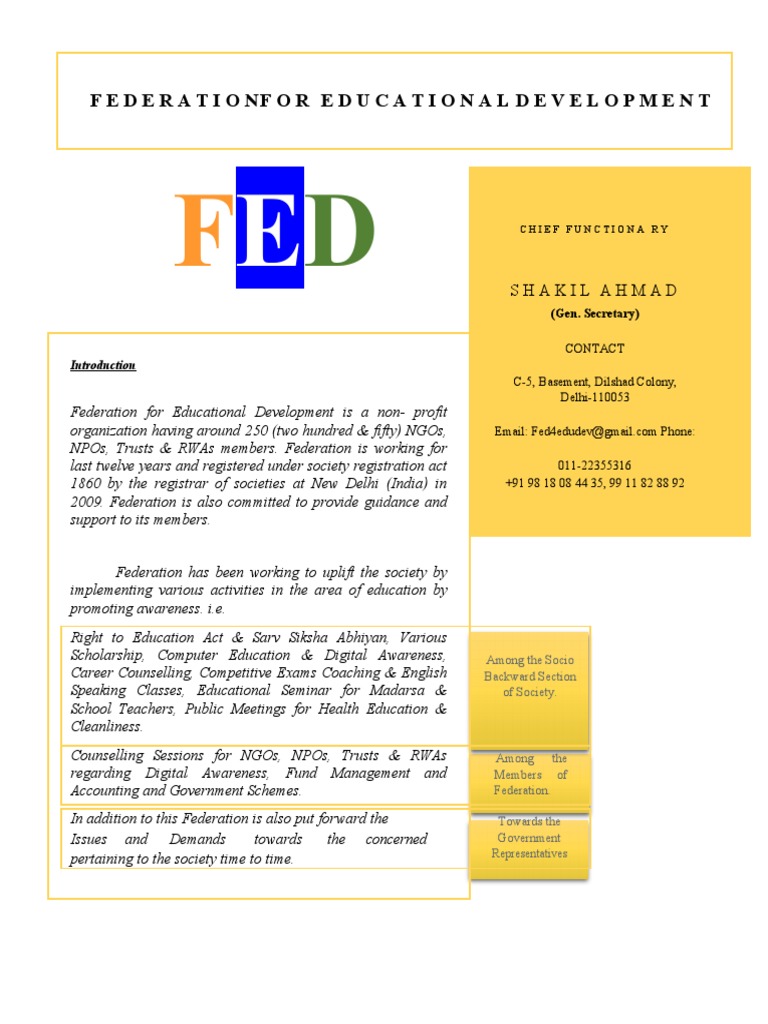 Supporting Socio-Economic Development through Education and Community ...