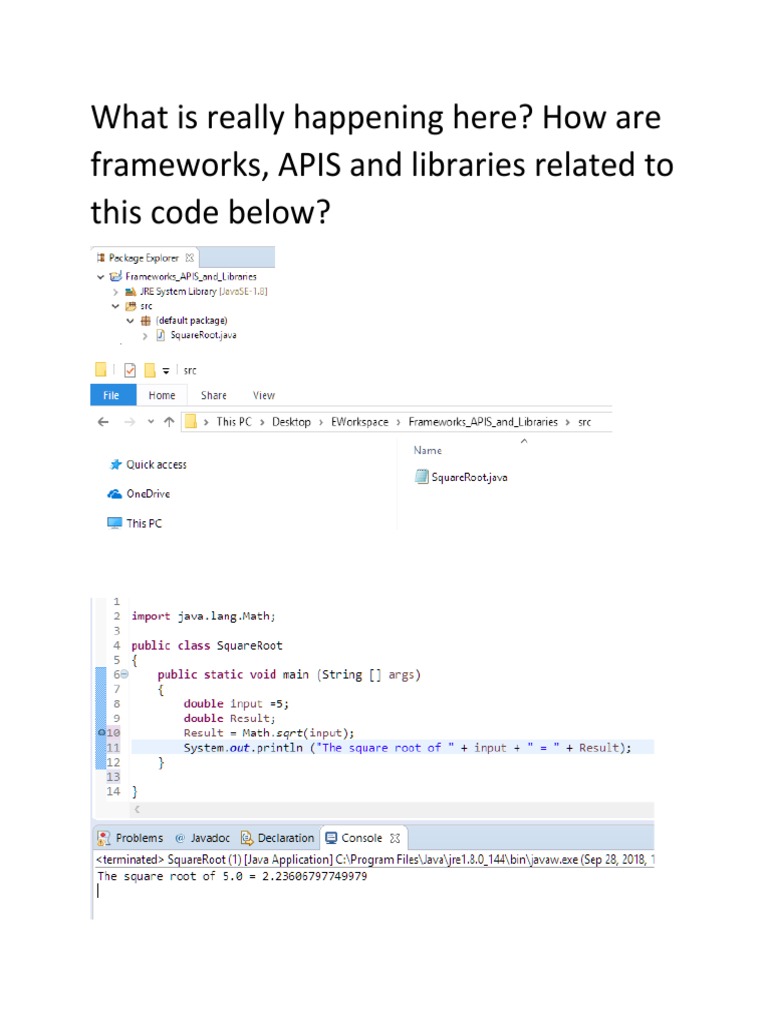 Frameworks, APIS&Libraries - Explanation | PDF