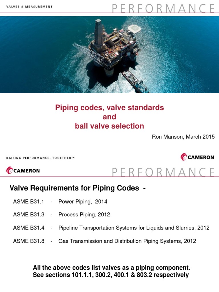 Cameron Ball 6D Vs API 608 PDF | PDF