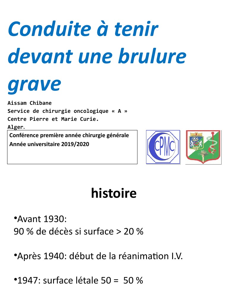 Conduite Tenir Devant Une Brulure Grave | PDF | Brûlure | Médecine de ...