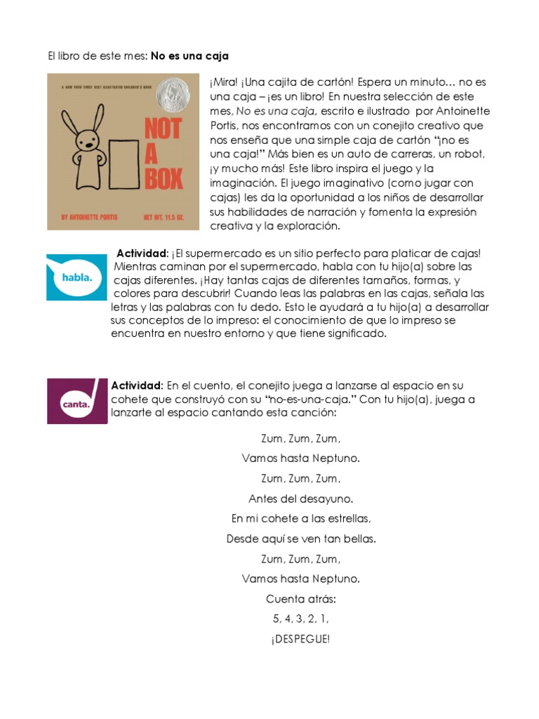Actividades para No Es Una Caja | PDF