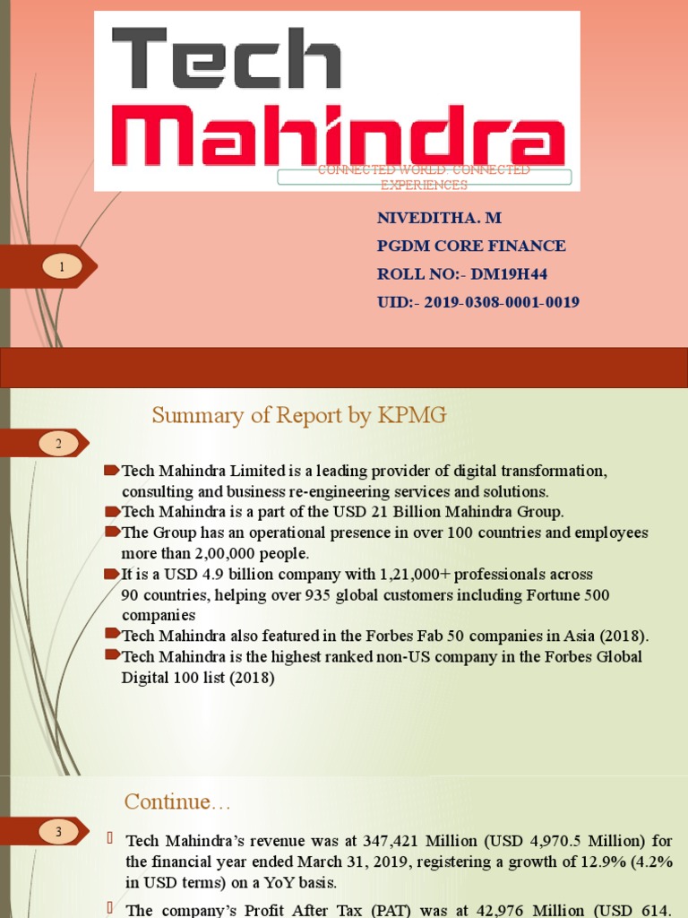 Tech Mahindra - Company Analysis | PDF | Economies | Business