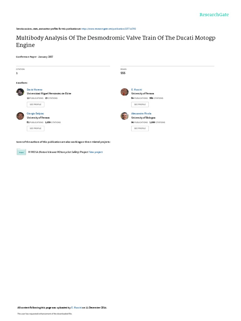 Analysis of the Dynamic Behavior of the Desmodromic Valve Train in ...
