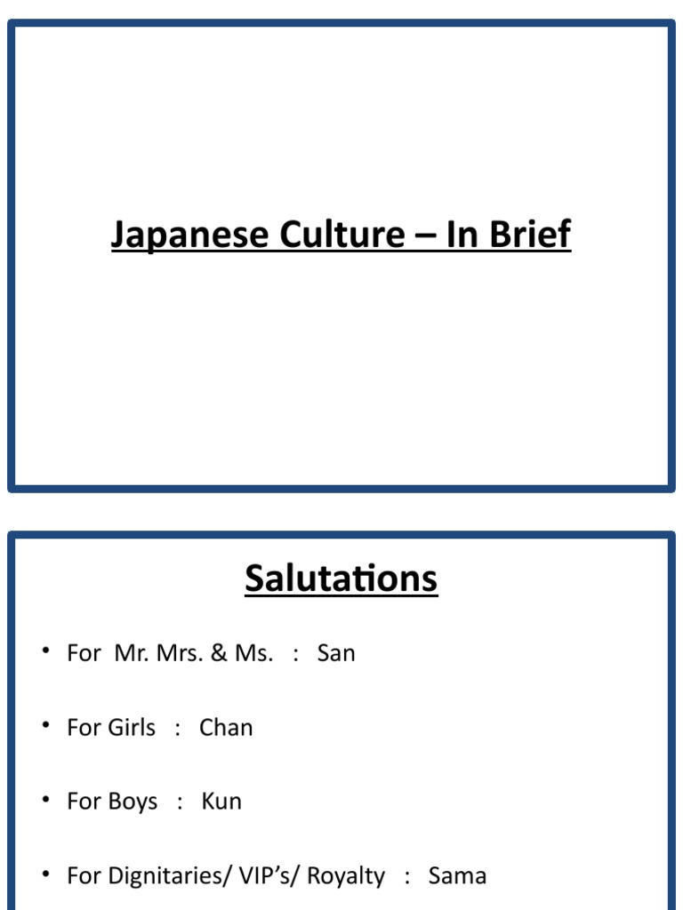 Essential Japanese Cultural Etiquette Guide | PDF
