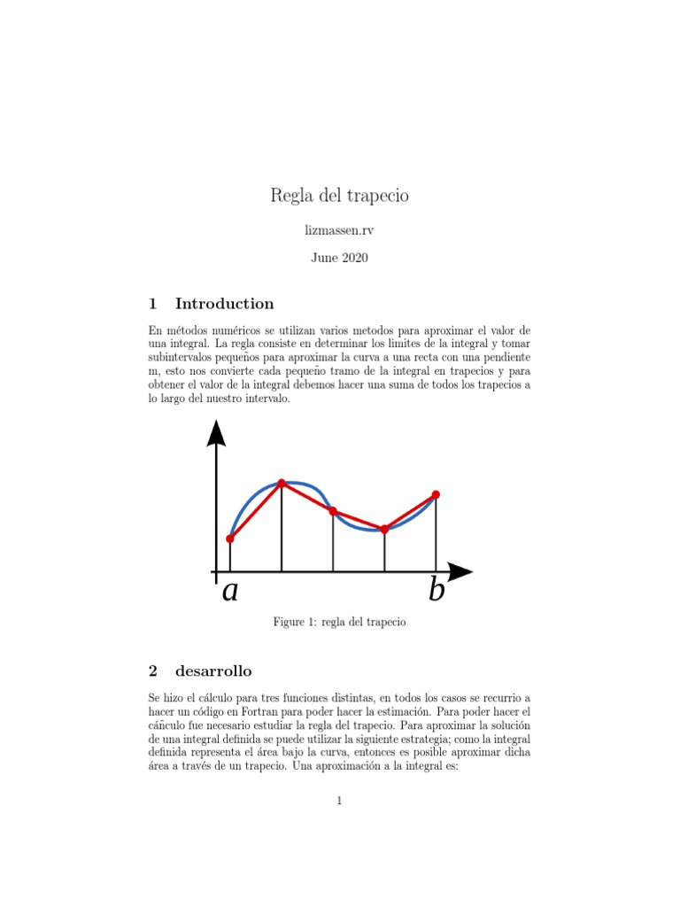 Regla Del Trapecio | PDF | Integral | Relaciones matematicas