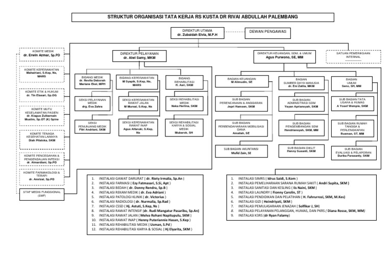 Struktur Organisasi RS Kusta Dr. Rivai Abdullah | PDF