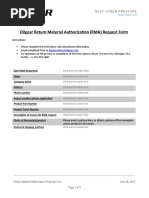 RMA Template | PDF