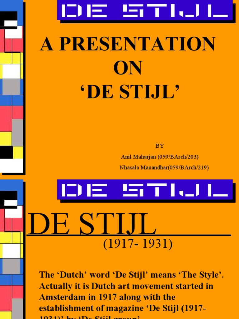 De Stijl Presentation | PDF | Art Movements | Style