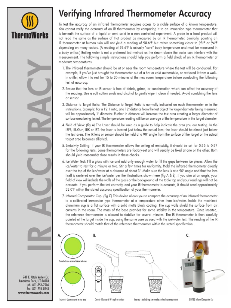 IR General Calibration Instructions | PDF | Thermometer | Infrared