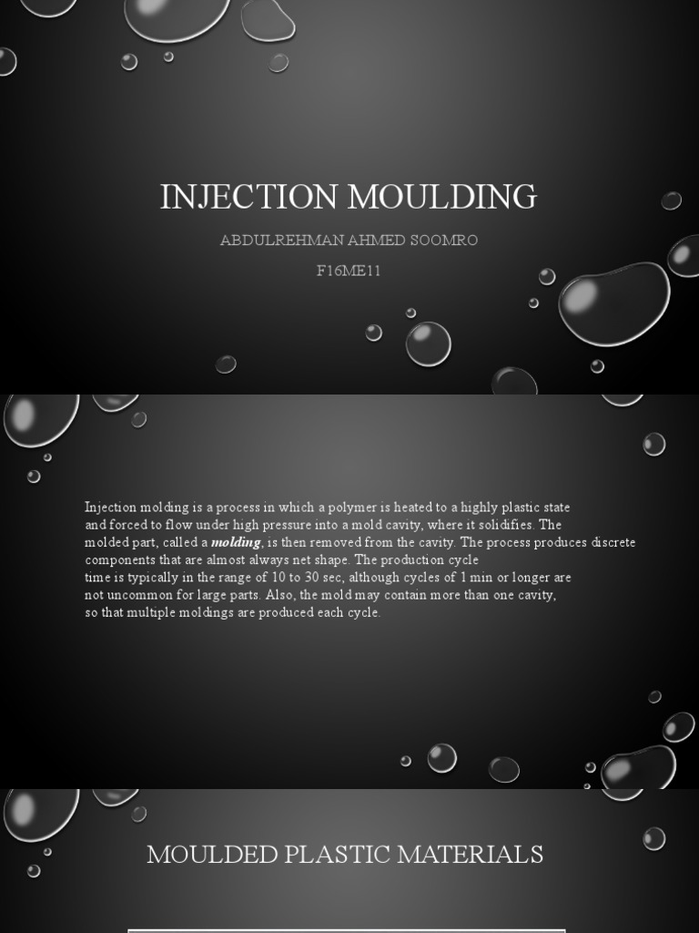Injection Moulding PPT Presentation F16me11 | PDF | Plastic | Process ...