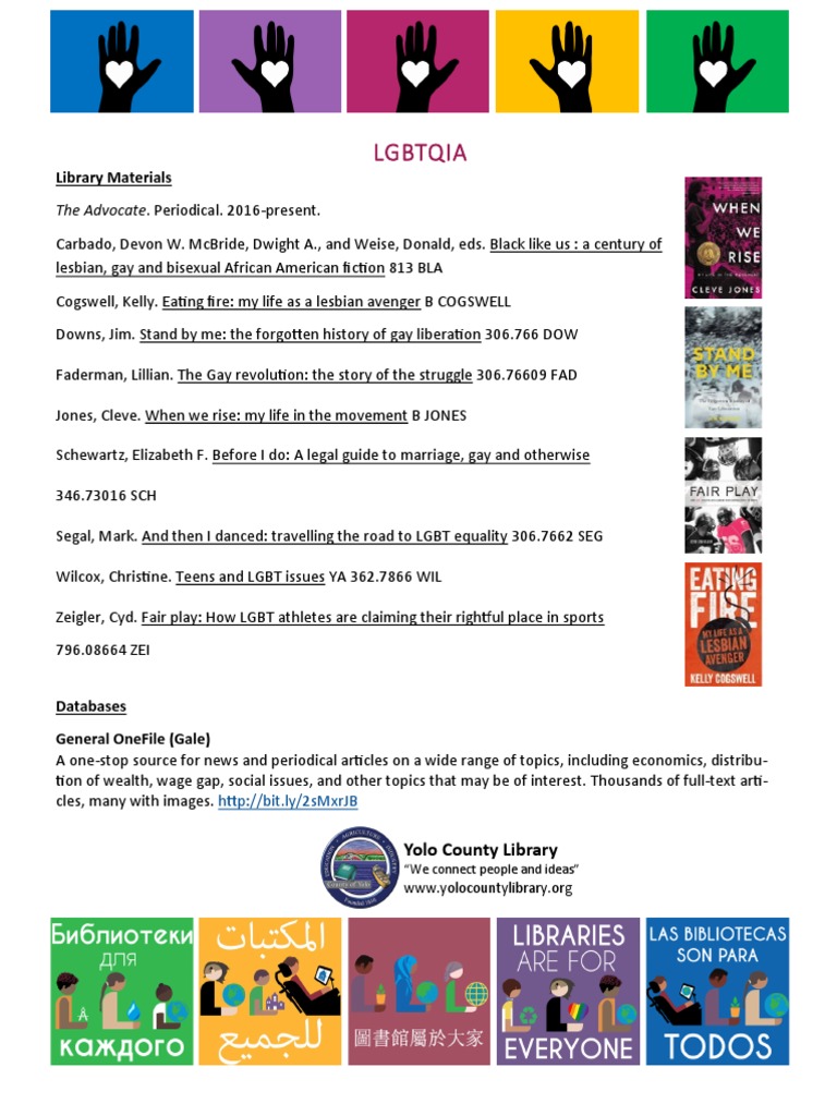 Lgbtqia: Library Materials | PDF | Lgbt | LGBTQIA+ Studies