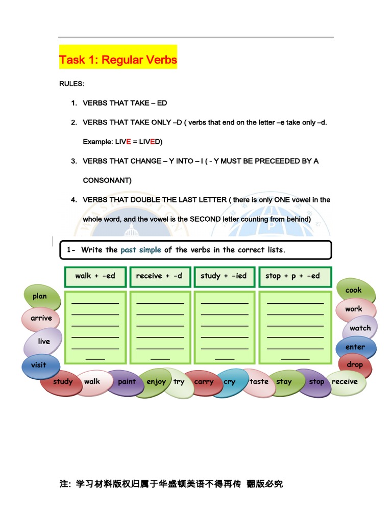 Regular and Irregular Verbs Classs 26 - 5 - 20 | PDF