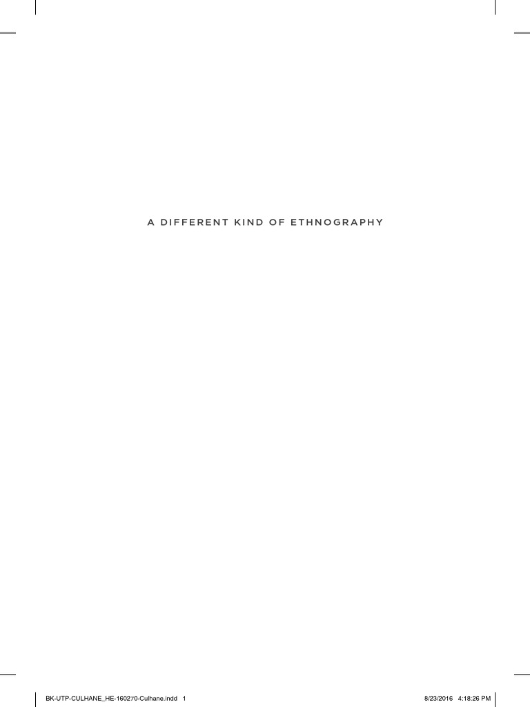 A Different Kind of Ethnography | PDF | Ethnography | Anthropology