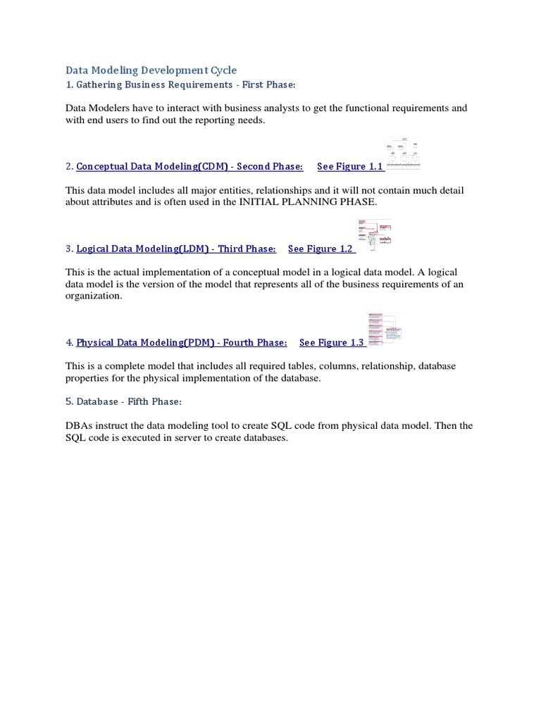 Data Modeling Development Cycle | PDF