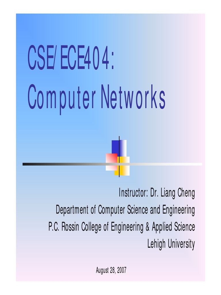 CSE/ECE404: Computer Networks | PDF | Information Age | Computer Network