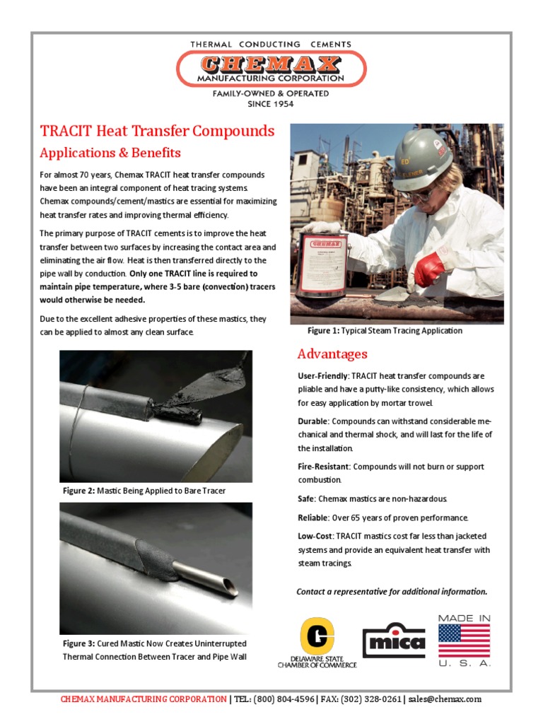 Chemax Tracit Heat Transfer Compound | PDF | Heat Transfer | Heat