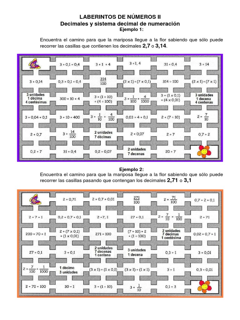 Decimales Laberinto PDF | PDF