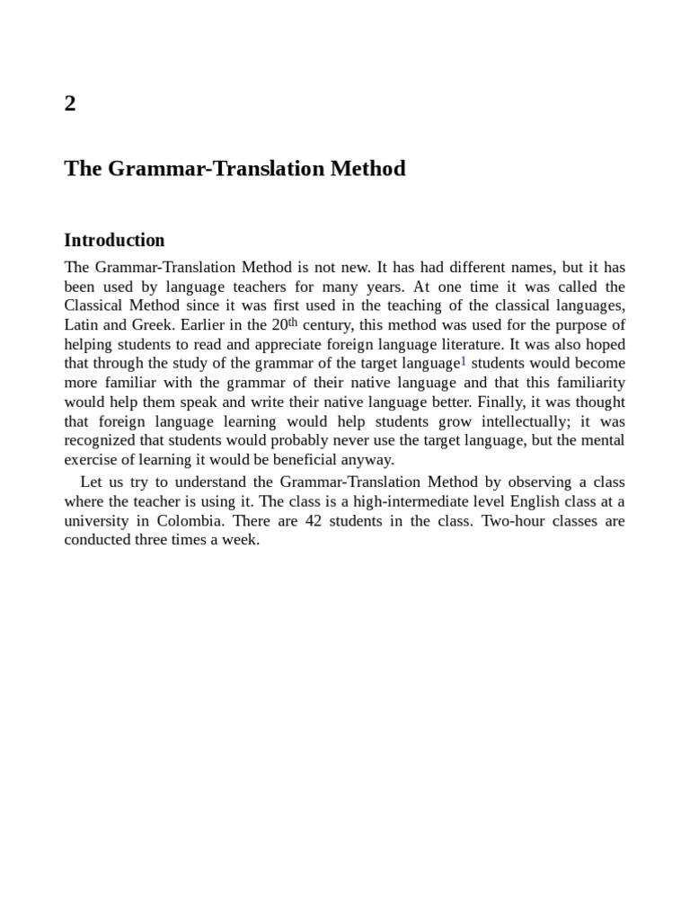 The Grammar-Translation Method | PDF | Symbols | Linguistic Typology